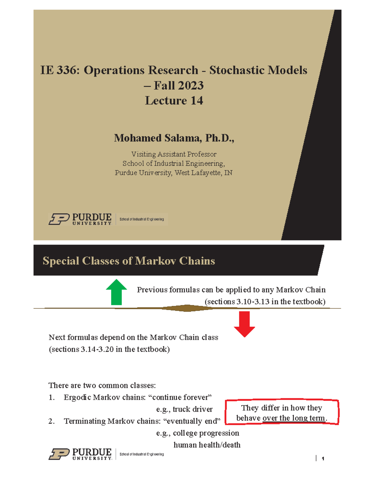 IE-336 Ch3 - Lec14 - IE 336 - IE 336: Operations Research - Stochastic ...