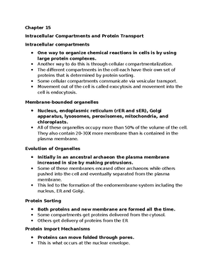 Chapter 12 Cell Biology Notes - Chapter 12 Transport Across Cell ...