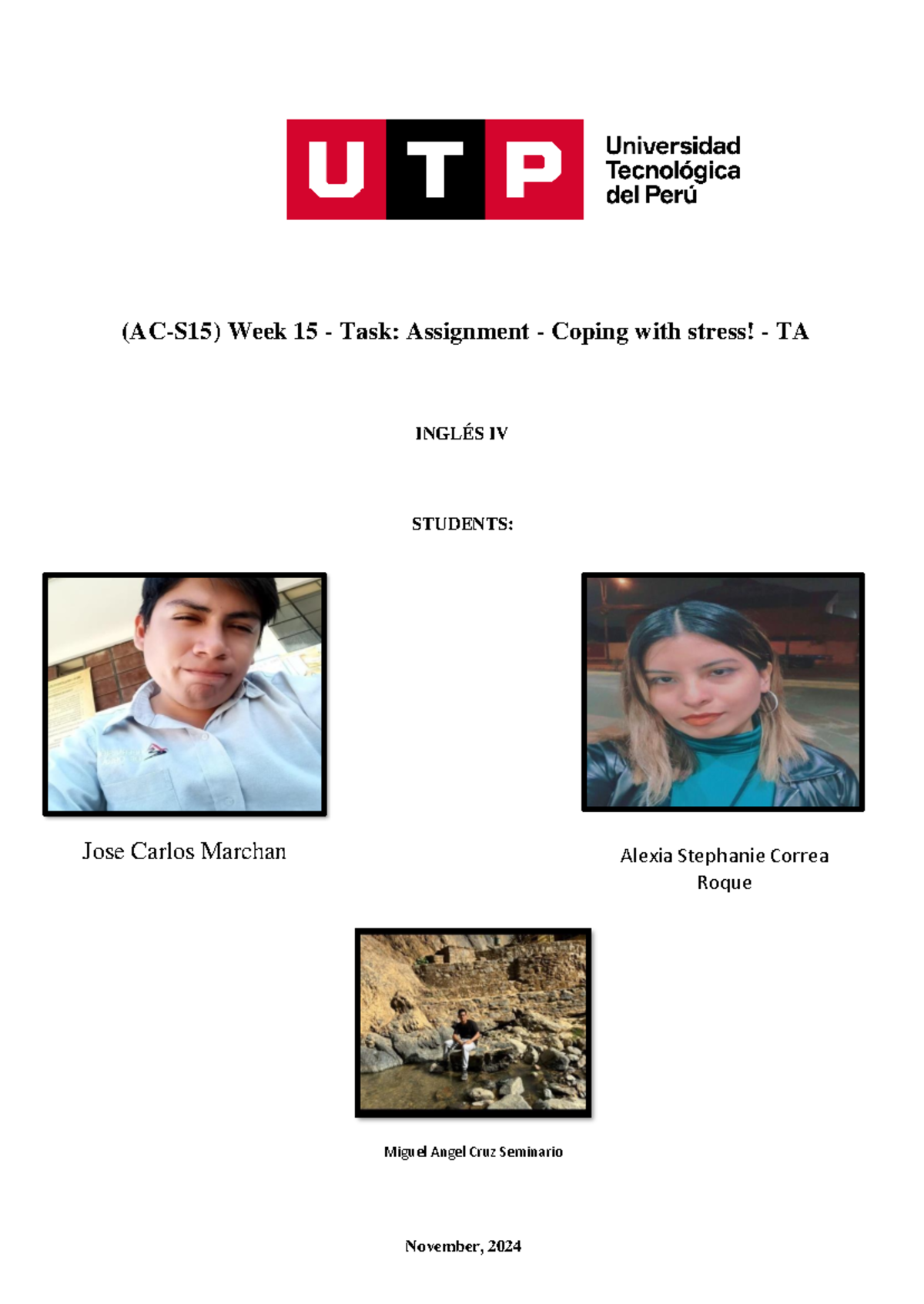 Week 15 Coping with stress jose marchan miguel cruz alexia correa ...
