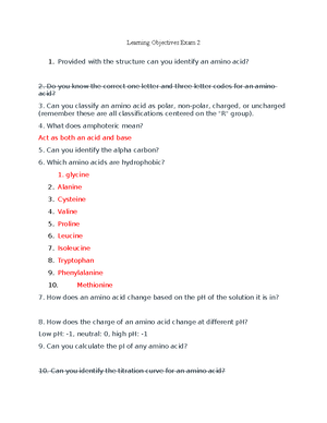 Exam 3 Learning Objectives - Exam 3 Learning Objectives How does an ...