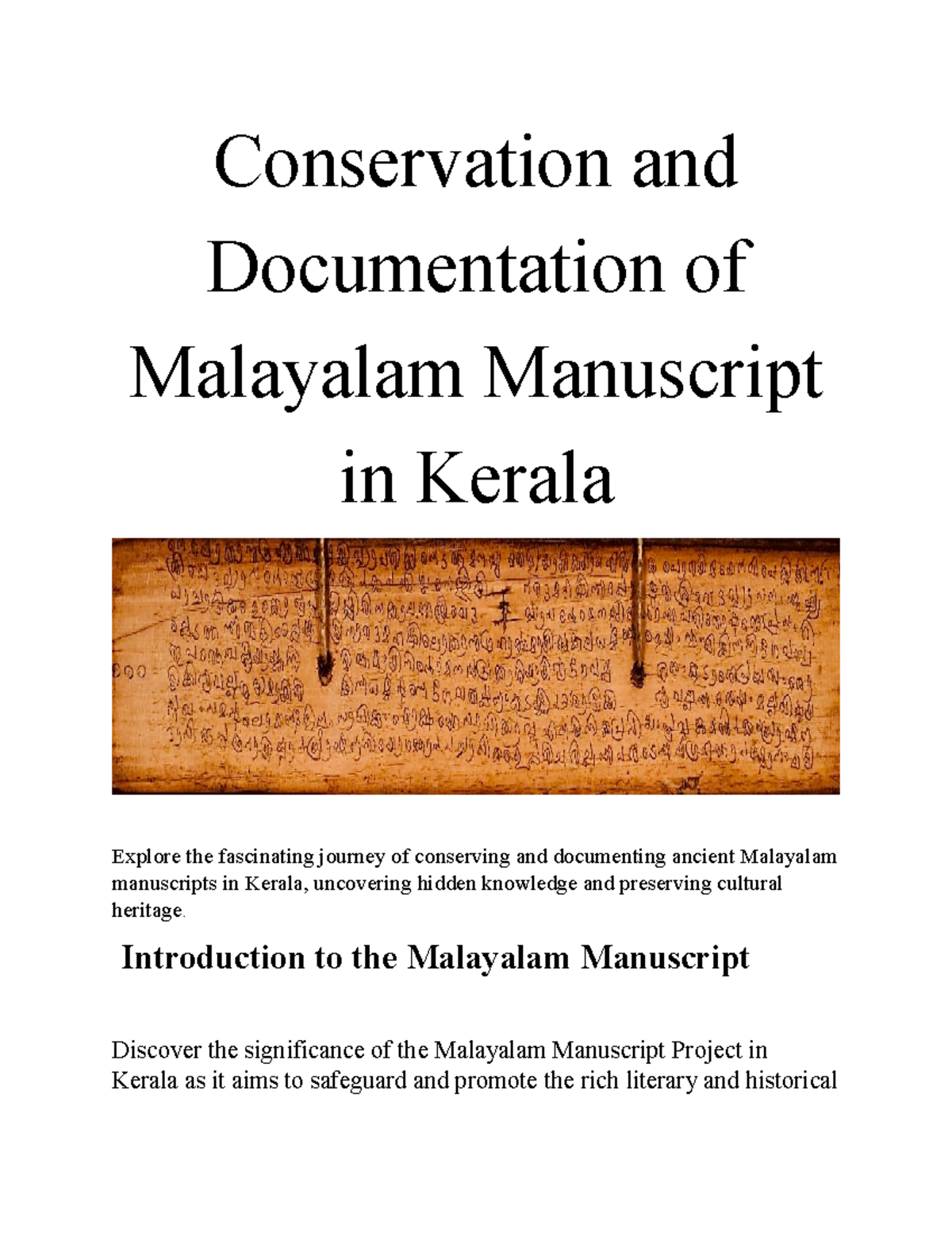 Conservation-and-Documentation-of-Malayalam-Manuscript-in-Kerala - Conservation and ...