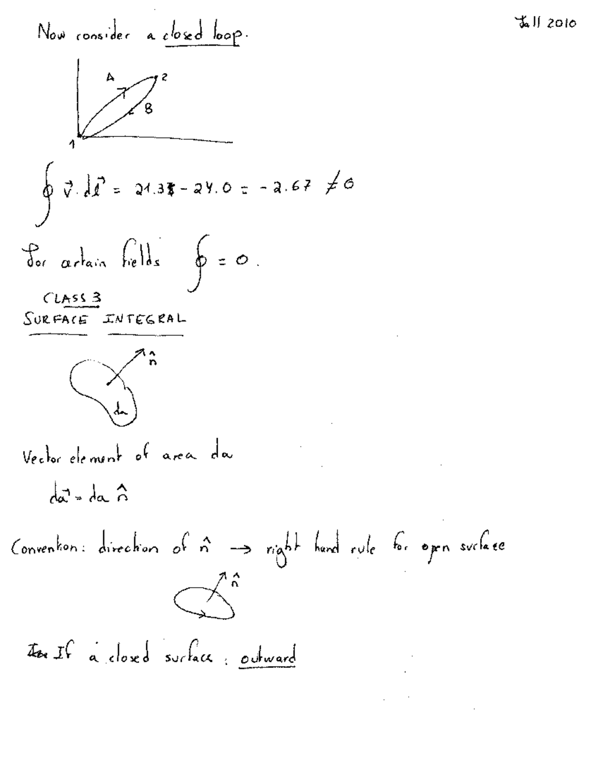Classnotes 3 - Hand written - i:. II 2010 z 1~- CLASS. 3.• Ve (. ~O( eI ...