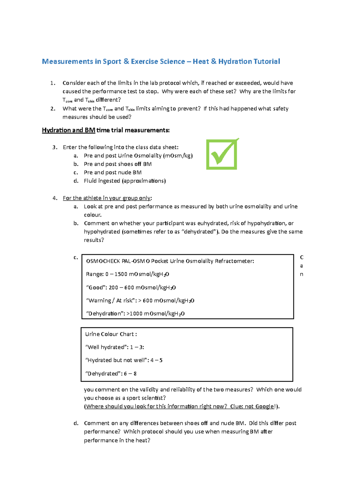 Heat Hydration Tutorial - Measurements in Sport & Exercise Science ...