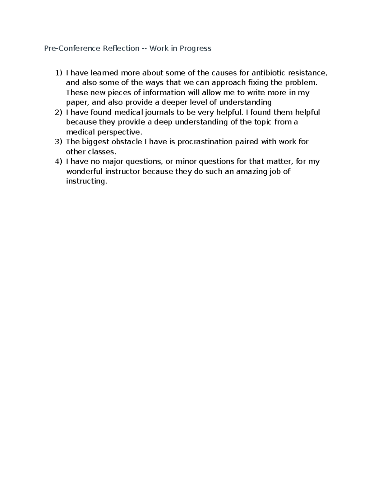 Pre-Conference Reflection - Work in Progress - These new pieces of ...