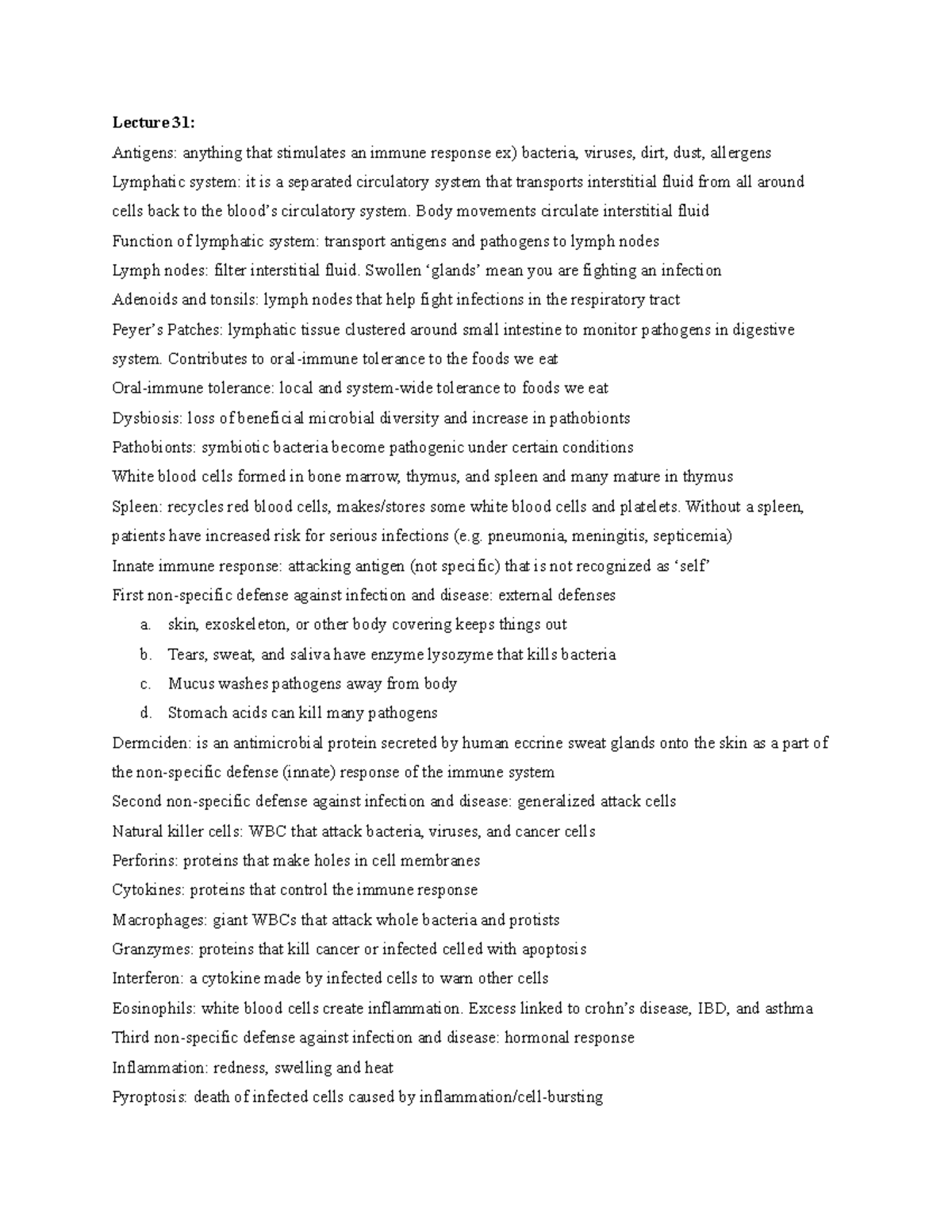 Biology 1102, Lecture 31 - Lecture 31: Antigens: anything that ...