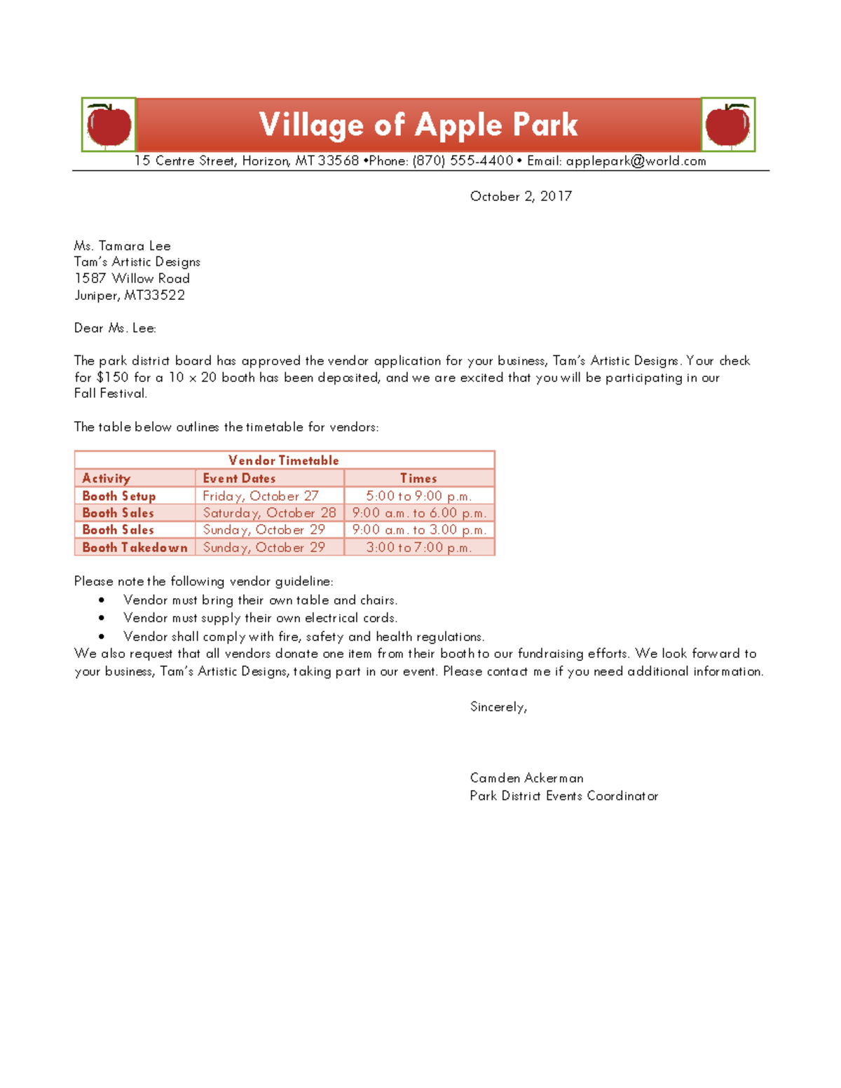 Microsoft WORD Tutorial 1 Business Leter WITH A Letterhead AND Table ...