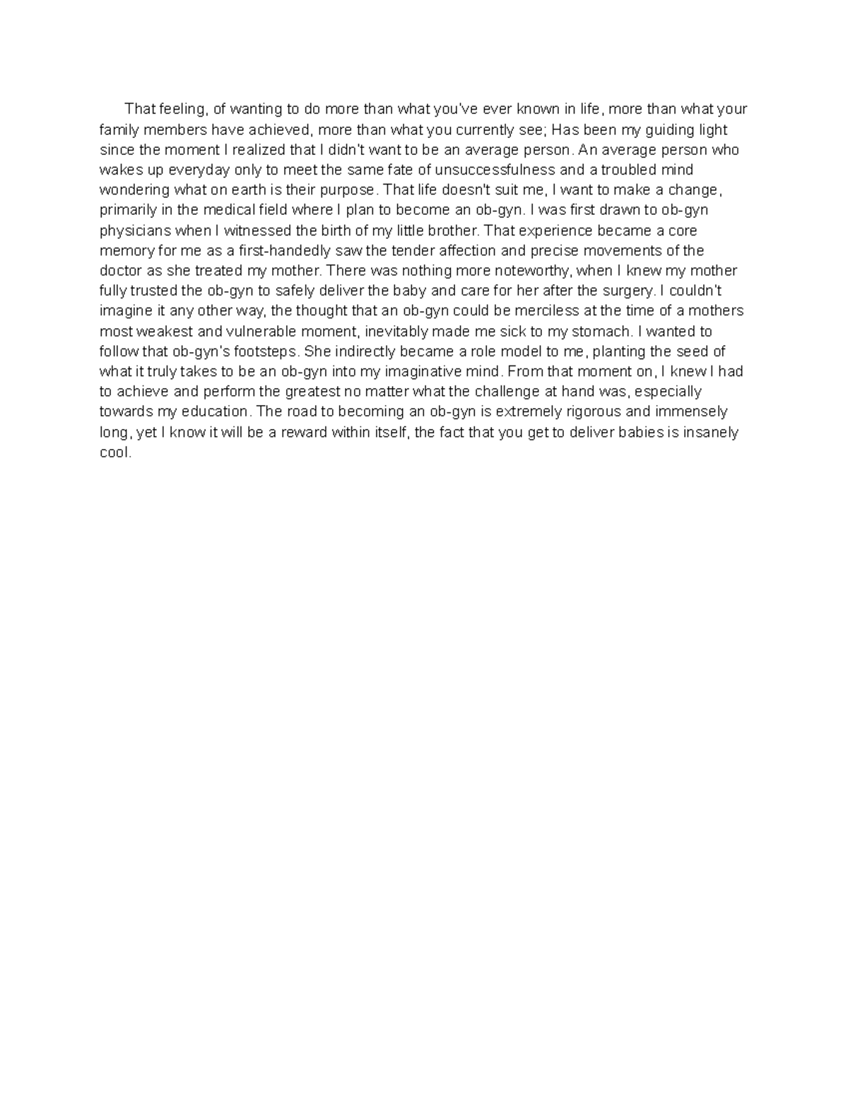 Driving Force Essay - That feeling, of wanting to do more than what you ...