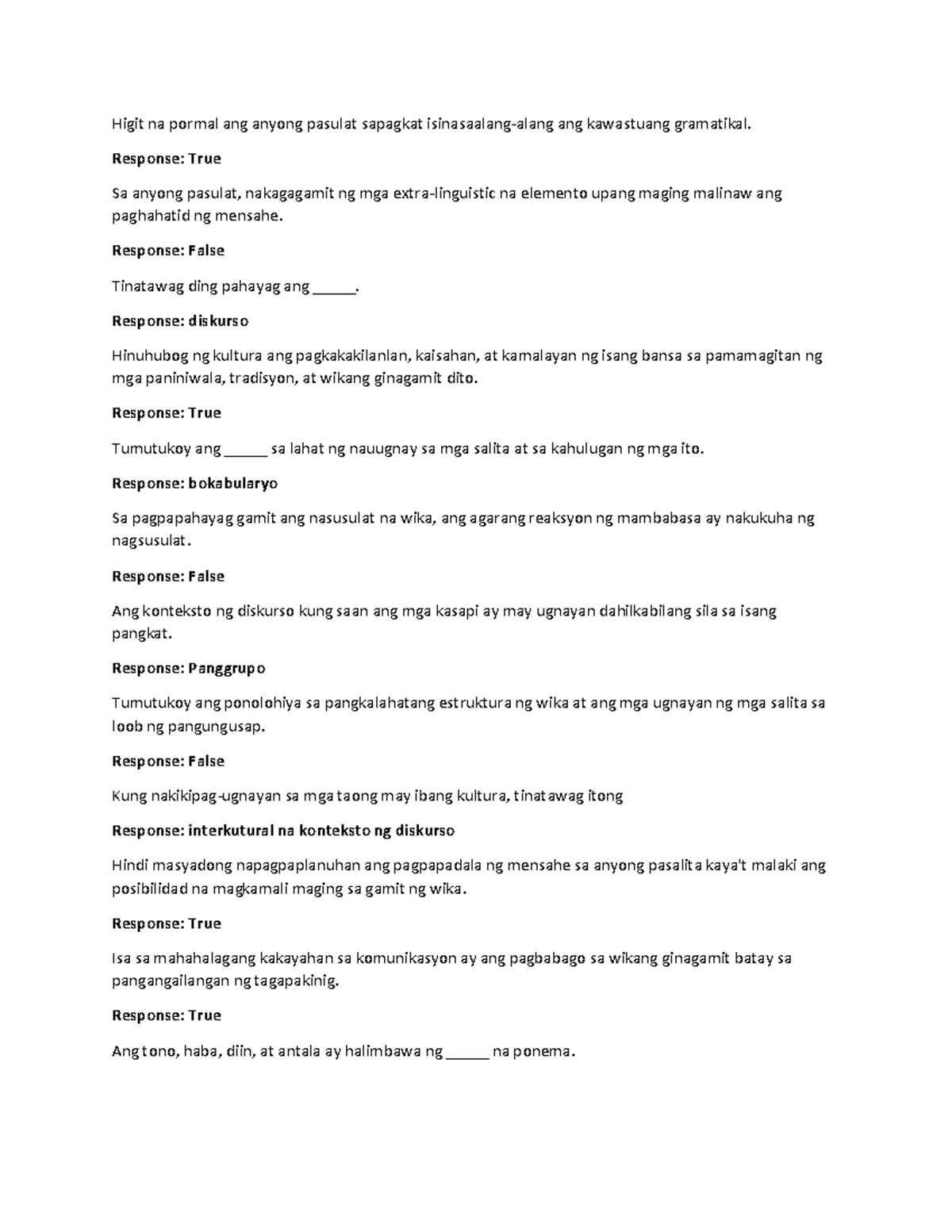 Pagtatayang Obhetibo sa Aralin 1 - Higit na pormal ang anyong pasulat ...