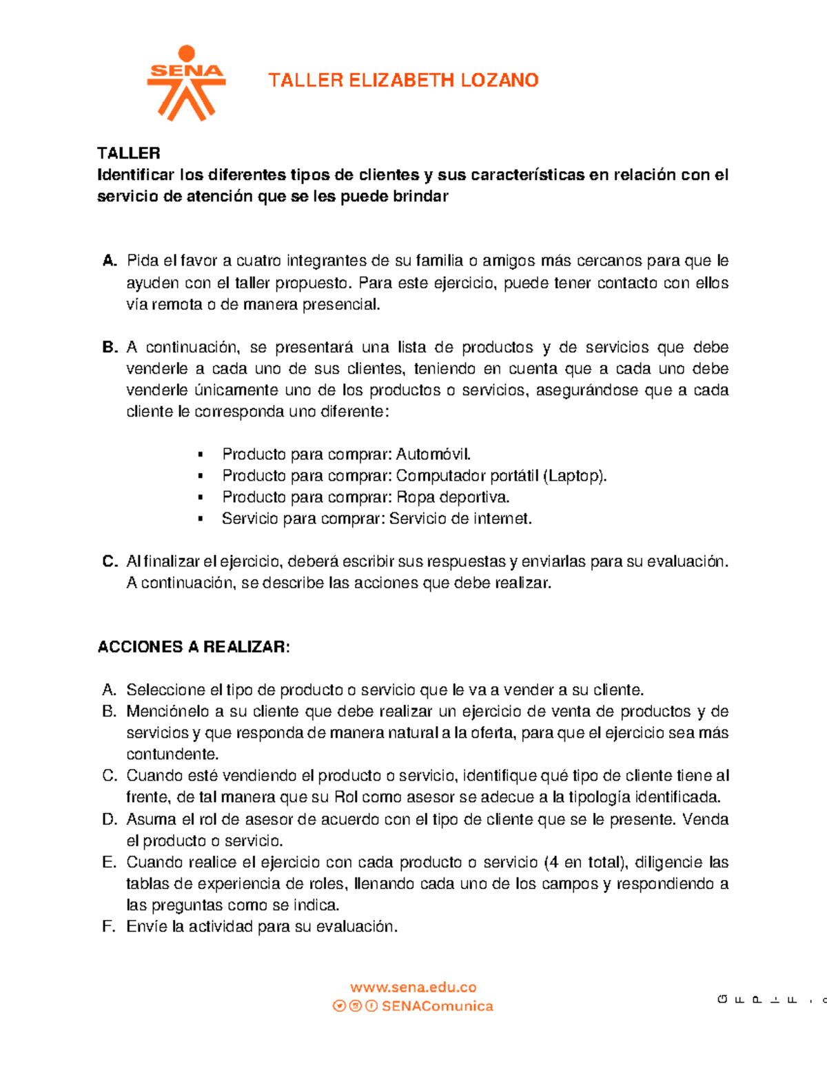 Actividad 1 - Identificar los diferentes tipos de clientes y sus ...