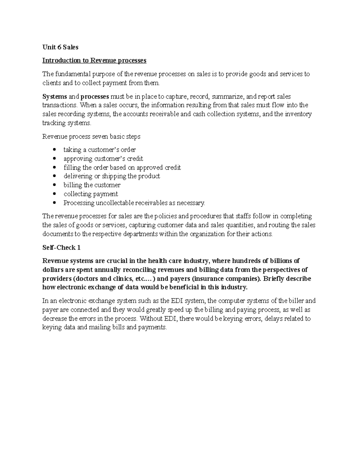 Unit 6 Sales - AF121 short notes - Introduction to Accounting ...