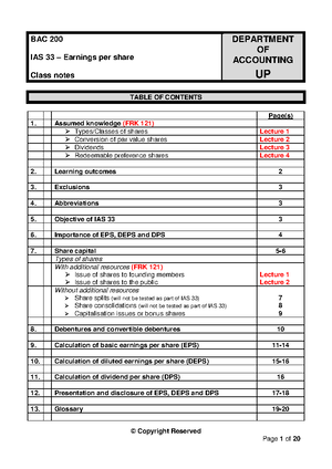 IAS 10 - notes - IAS 10 – events after the reporting period Learning ...