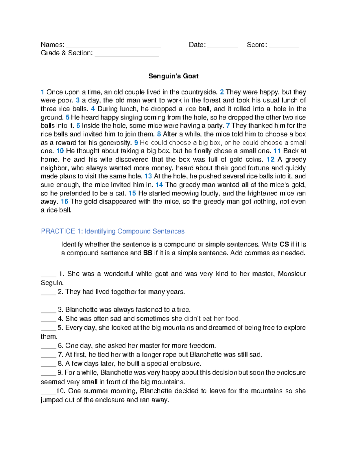 Grade 9 Activity DAY 2 - Names: _________________________ Date ...