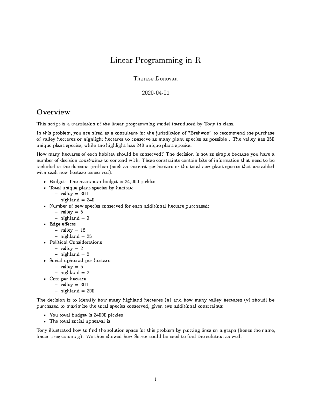 Linear Programming - .netframe - Linear Programming in R Therese ...