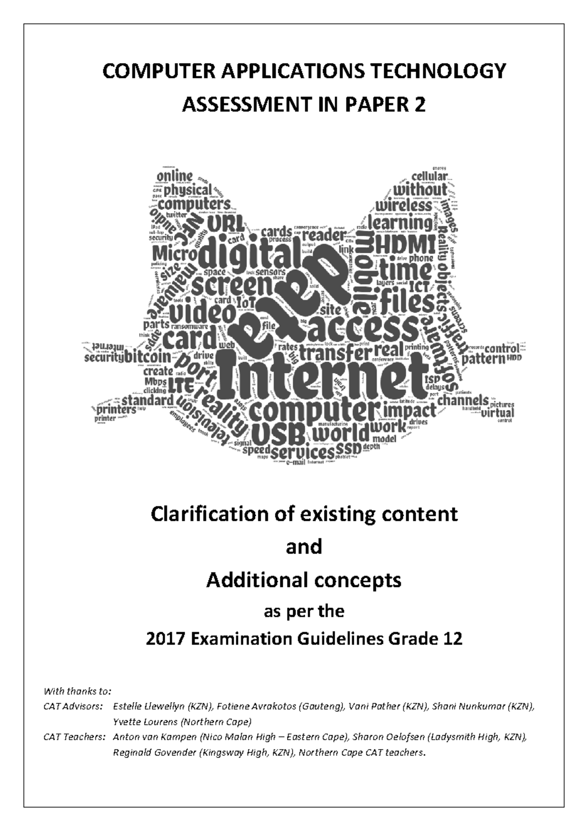 CAT tech terms per 2017 Exam Guidelines - COMPUTER APPLICATIONS ...