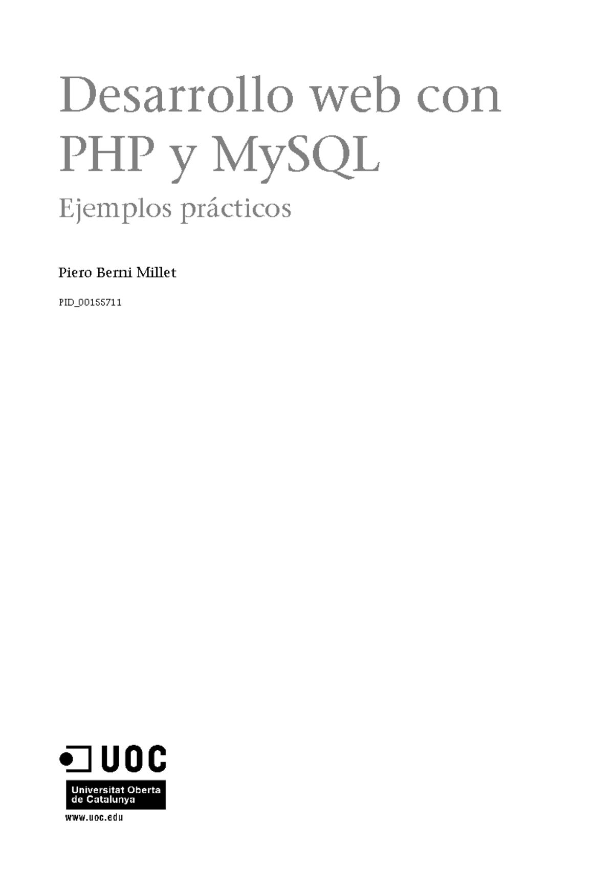 Desarrollo web con PHP y My SQL Ejemplos - Desarrollo web con PHP y MySQL Ejemplos prácticos ...