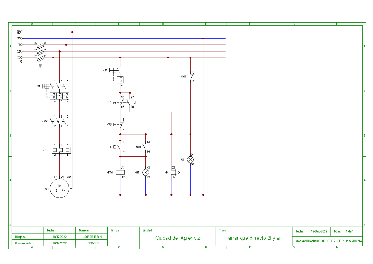 Arranque Diercto 2LED Y UNA Sirena jorge rincon pdf - A A B B C C D D E ...