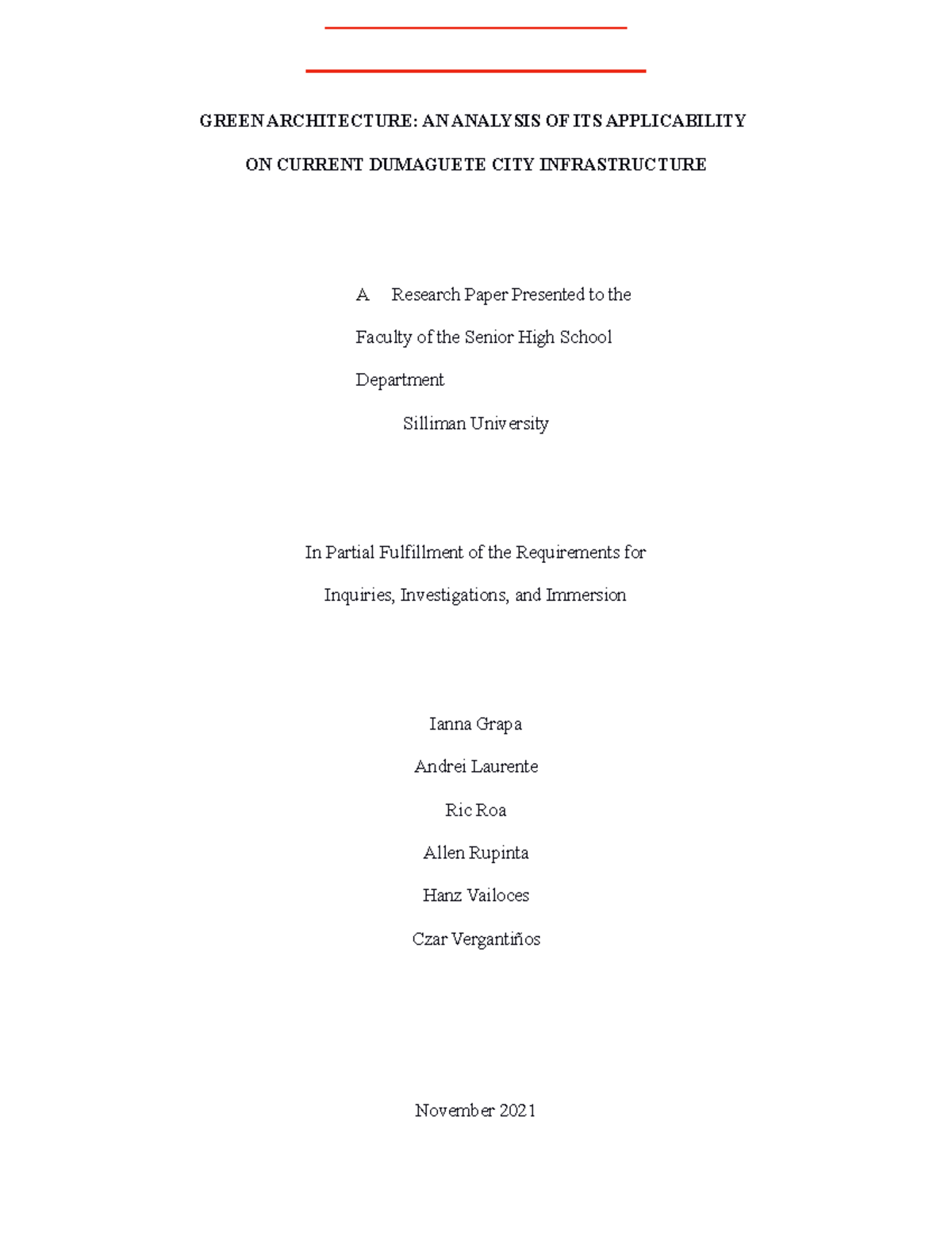 GREEN ARCHITECTURE: AN ANALYSIS OF ITS APPLICABILITY - According to a ...