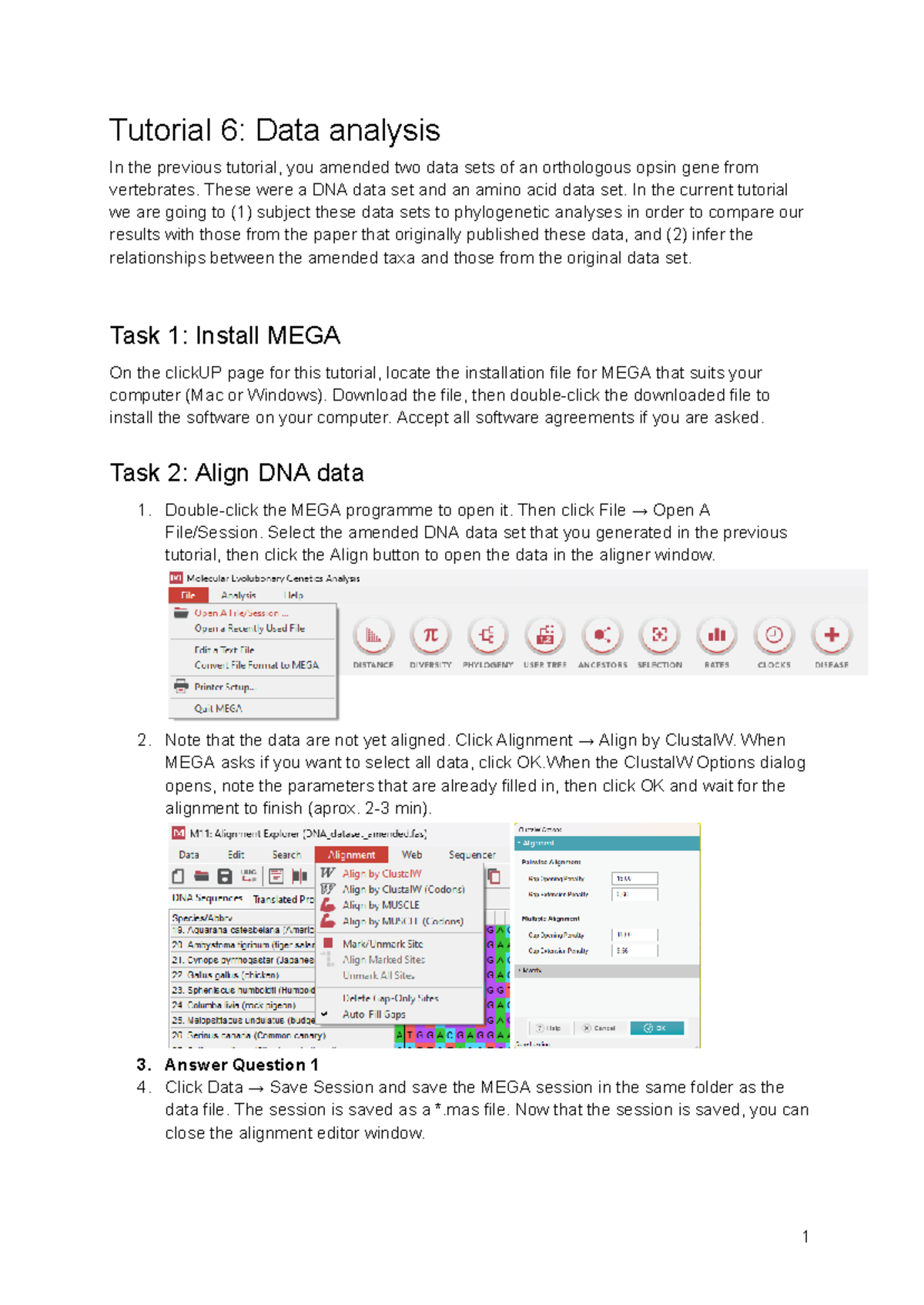 Tutorial 7 Data Analysis - Tutorial 6: Data analysis In the previous tutorial, you amended two ...
