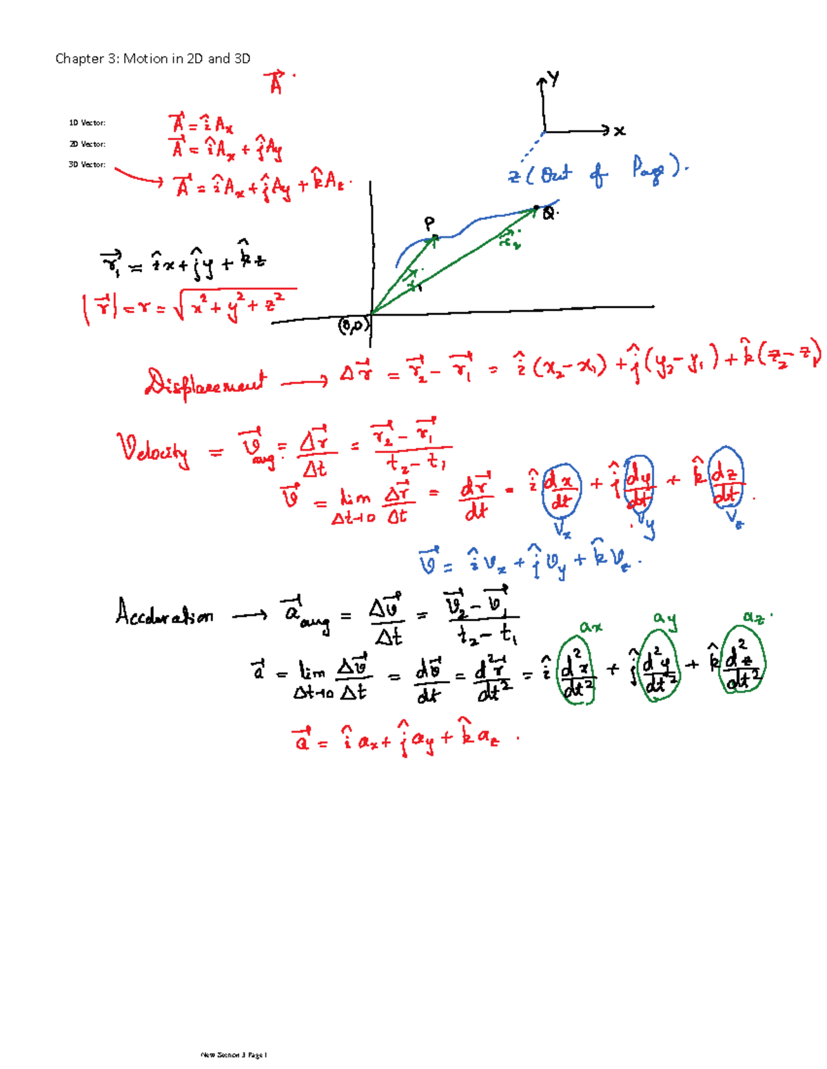 Kinematics+2D - Kinematic 2D part 1 - 1D Vector: 2D Vector: 3D Vector ...