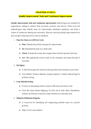TEQM Unit1 - 1 EVOLUTION AND EXISTING MODELS OF TOTAL QUALITY ...