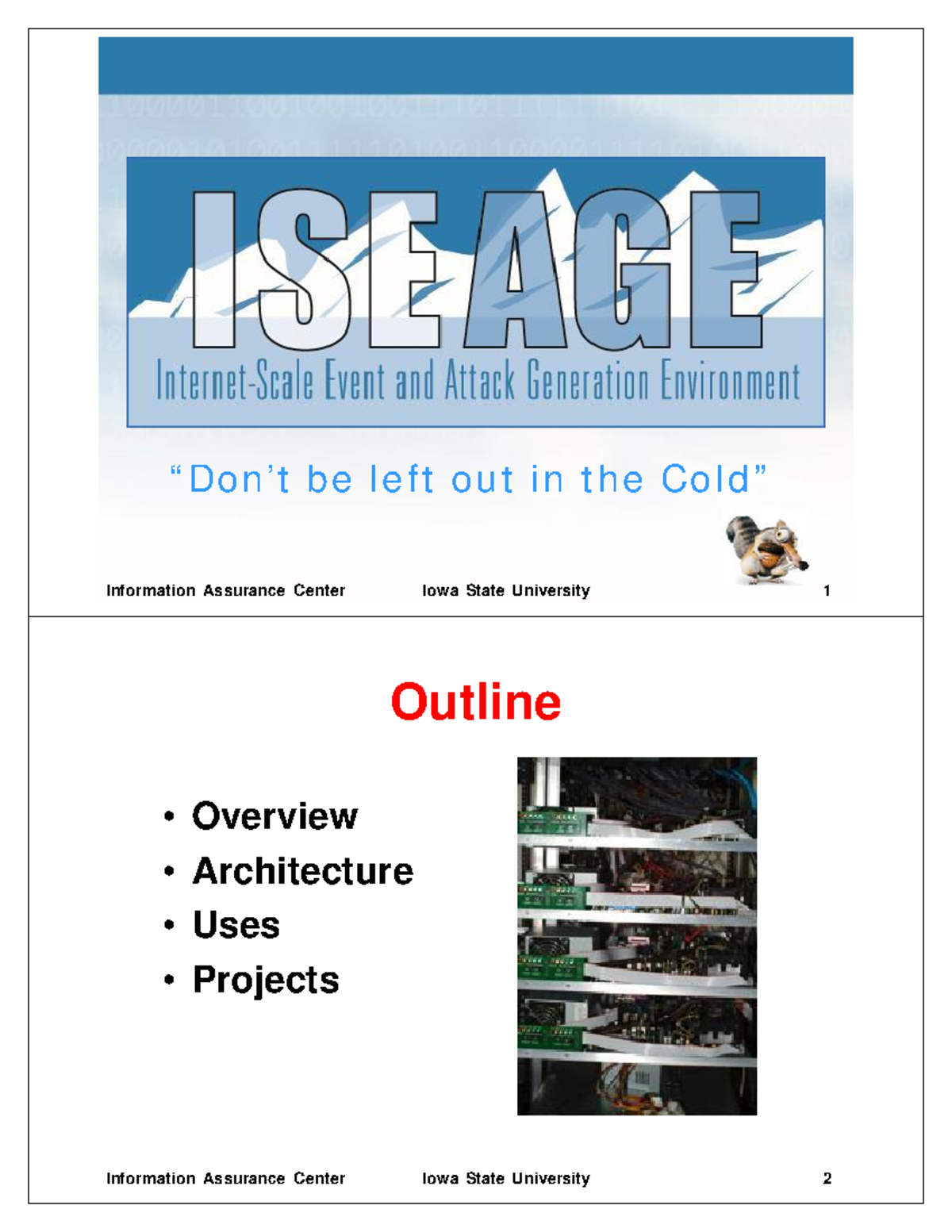 Iseage 10-11-17 - Information Assurance Center Iowa State University 1 ...