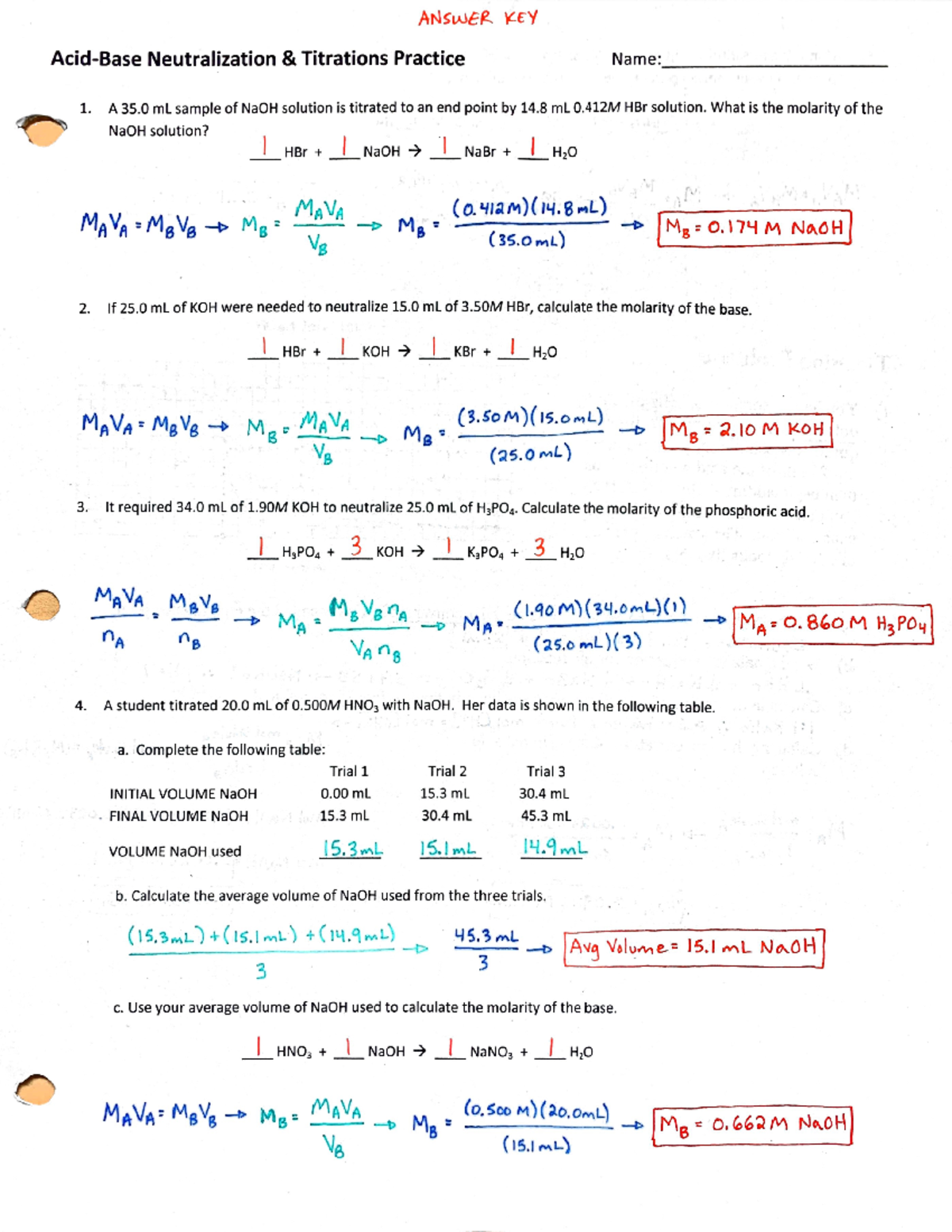 Cw-hw - acid-base neutralization titrations - acad - answer key ...