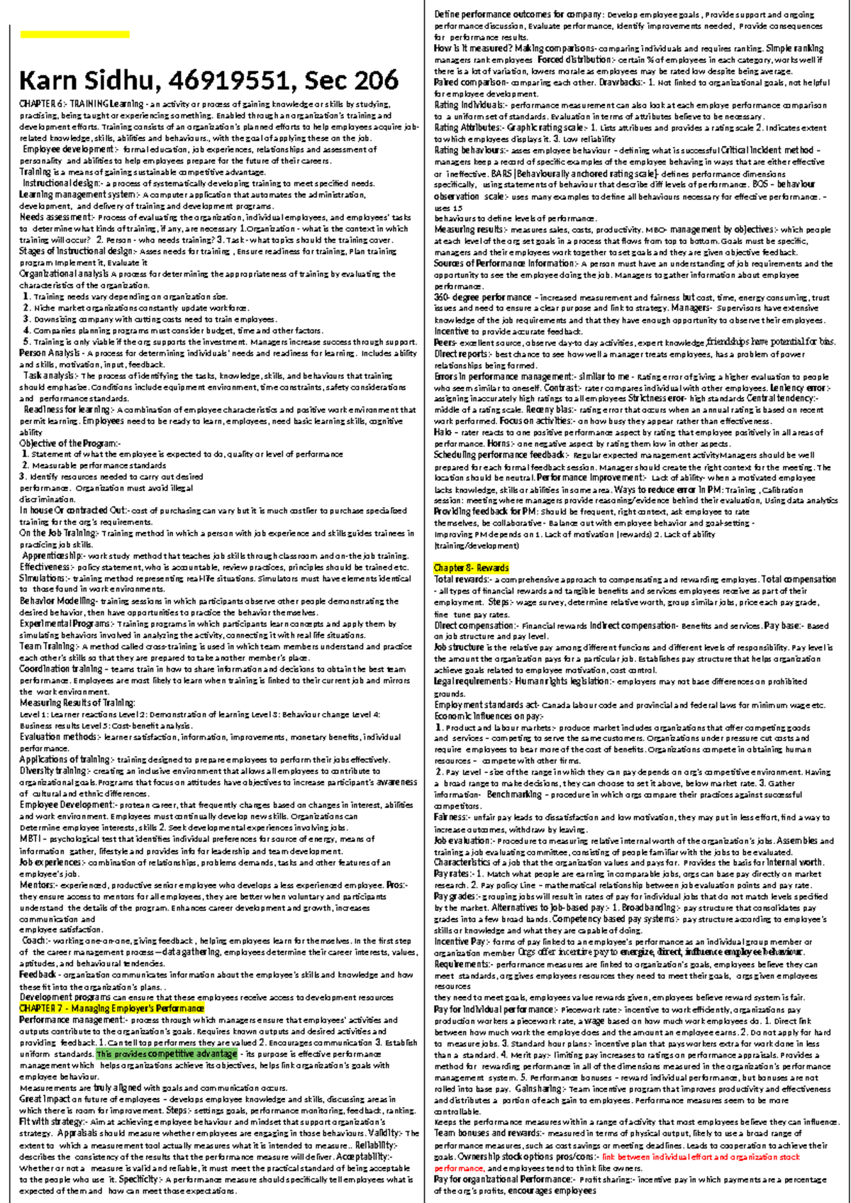 203 CS - rpojerejerij - Karn Sidhu, 46919551, Sec 206 CHAPTER 6:- TRAINING Learning - an ...