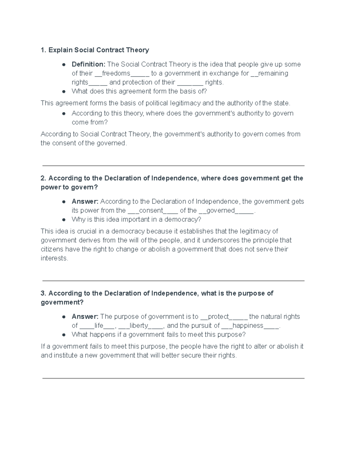 Unit 1 Reveiw - This is a Review for Gov and Cit - Explain Social ...