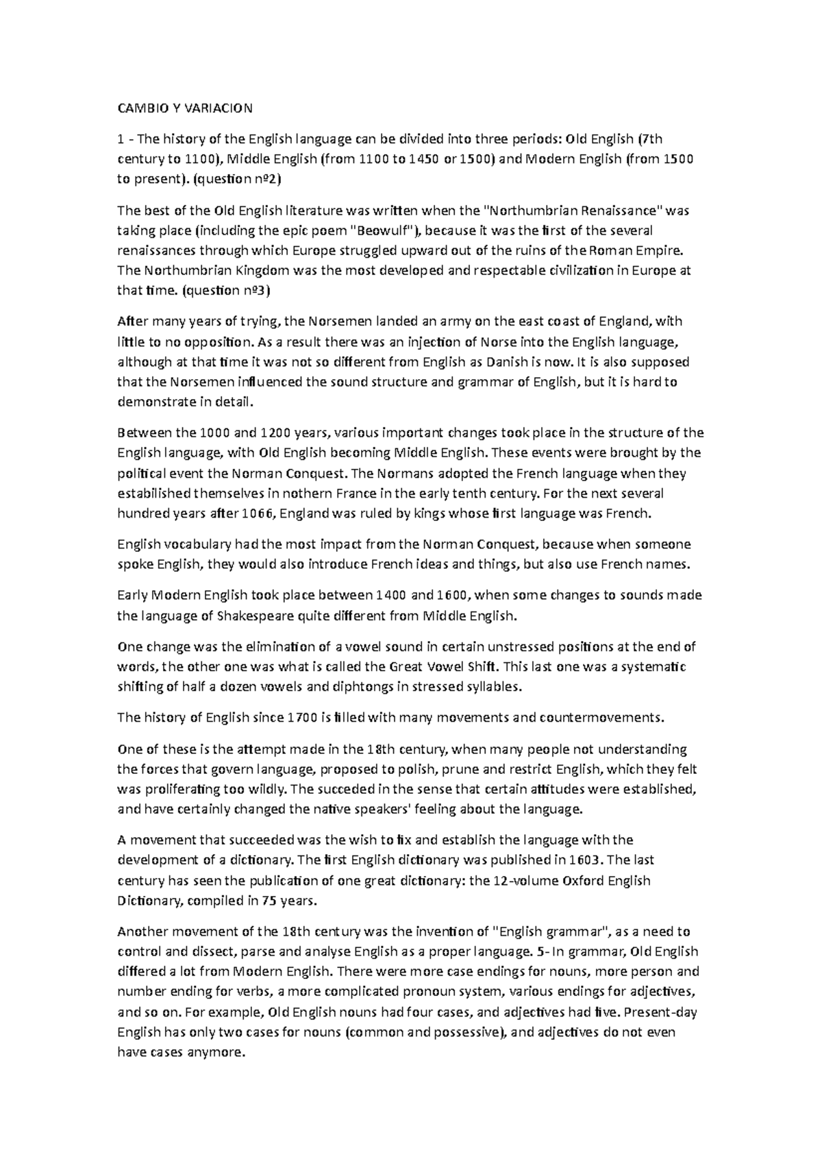 Cambio Y Variacion - Viking influence data to practice for the exam ...