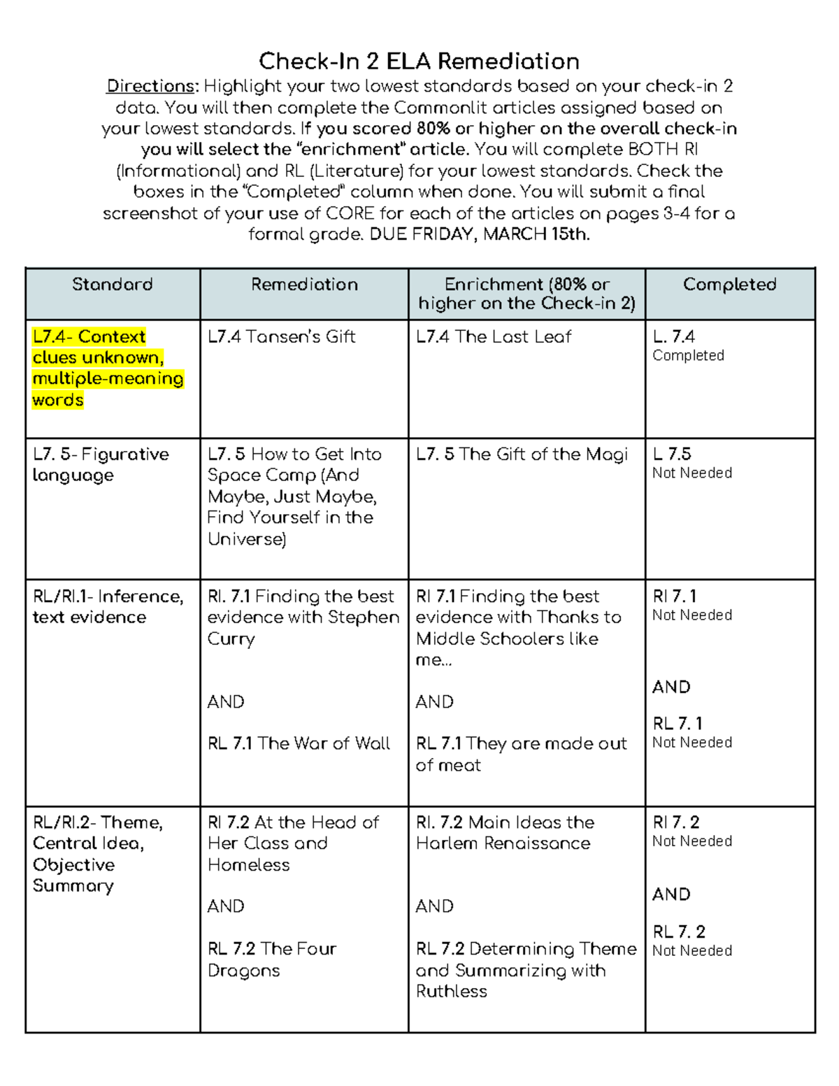 Koby Helms - Check-in 2 Remediation - Check-In 2 ELA Remediation ...