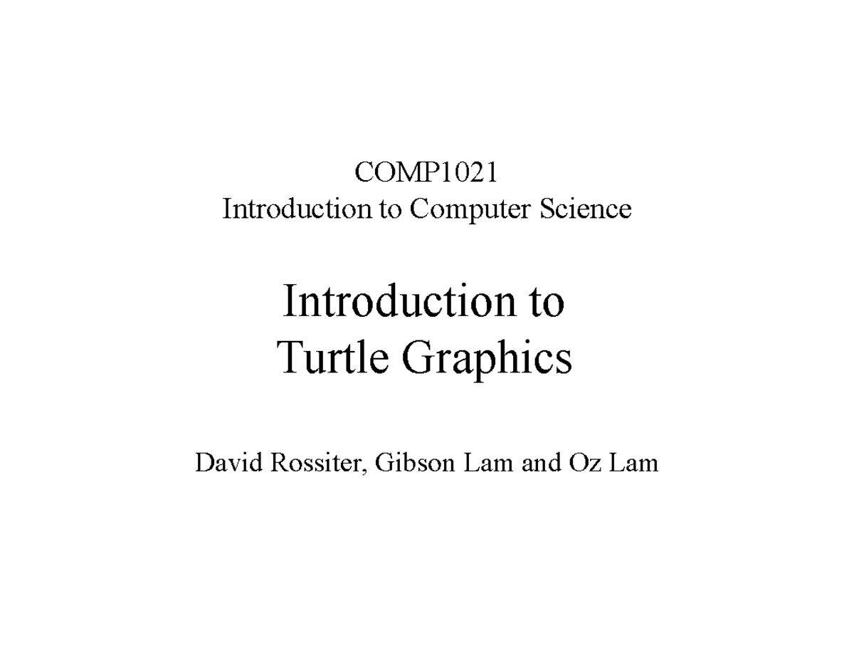 06 1021 introduction to turtle graphics f2021 1spp - Introduction to ...