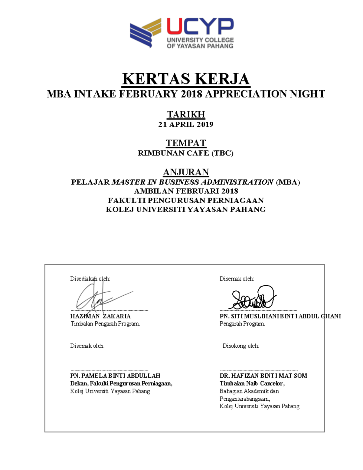Paperwork BM UCYPedited - KERTAS KERJA MBA INTAKE FEBRUARY 2018 ...