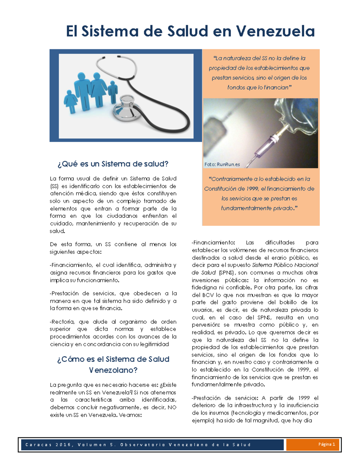 El Sistema de Salud en Venezuela - C a r a c a s 2 0 1 6 , V o l u m e ...