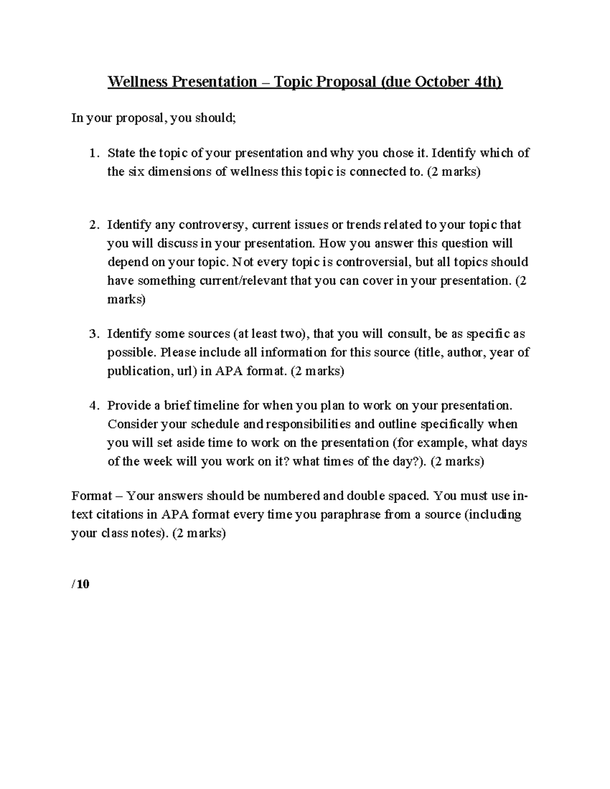 Presentation - Topic Proposal - State the topic of your presentation ...