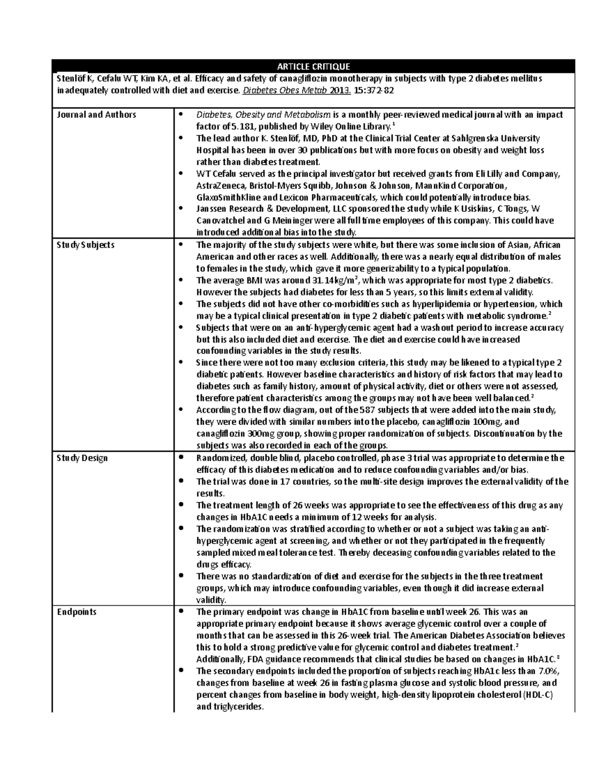 Seminar assignments - sample assignment - journal article critique ...