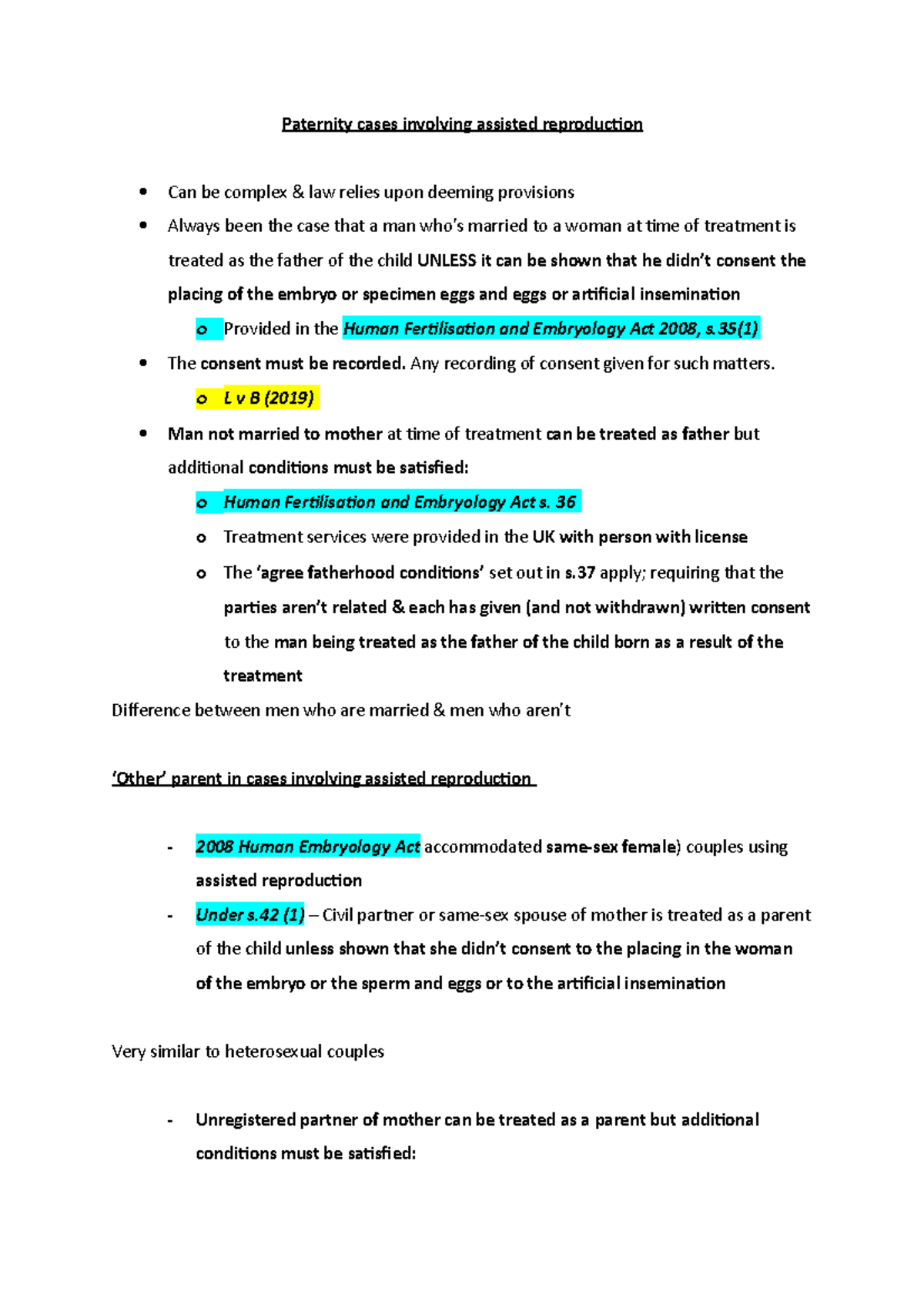 Paternity cases involving assisted reproduction - Any recording of ...