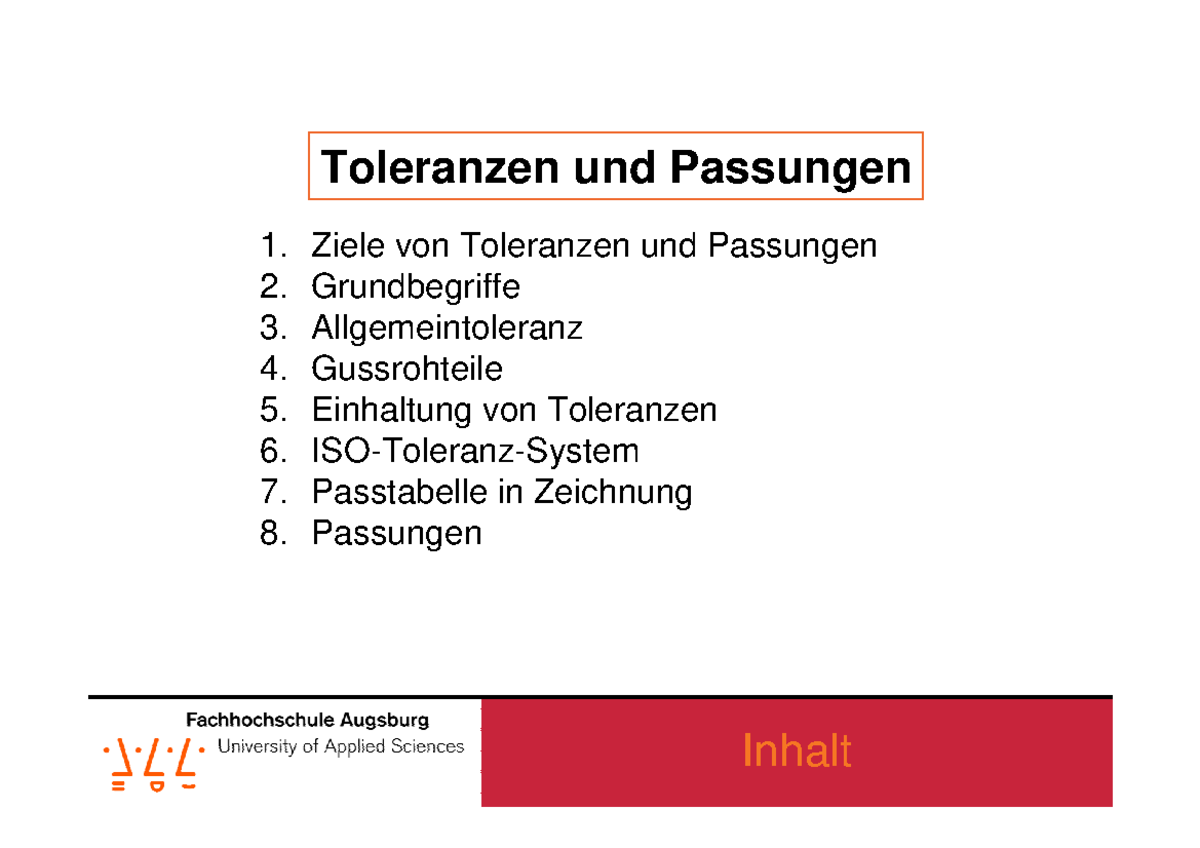 Toleranzen und passungen hs augsburg de - Toleranzen und Passungen ...