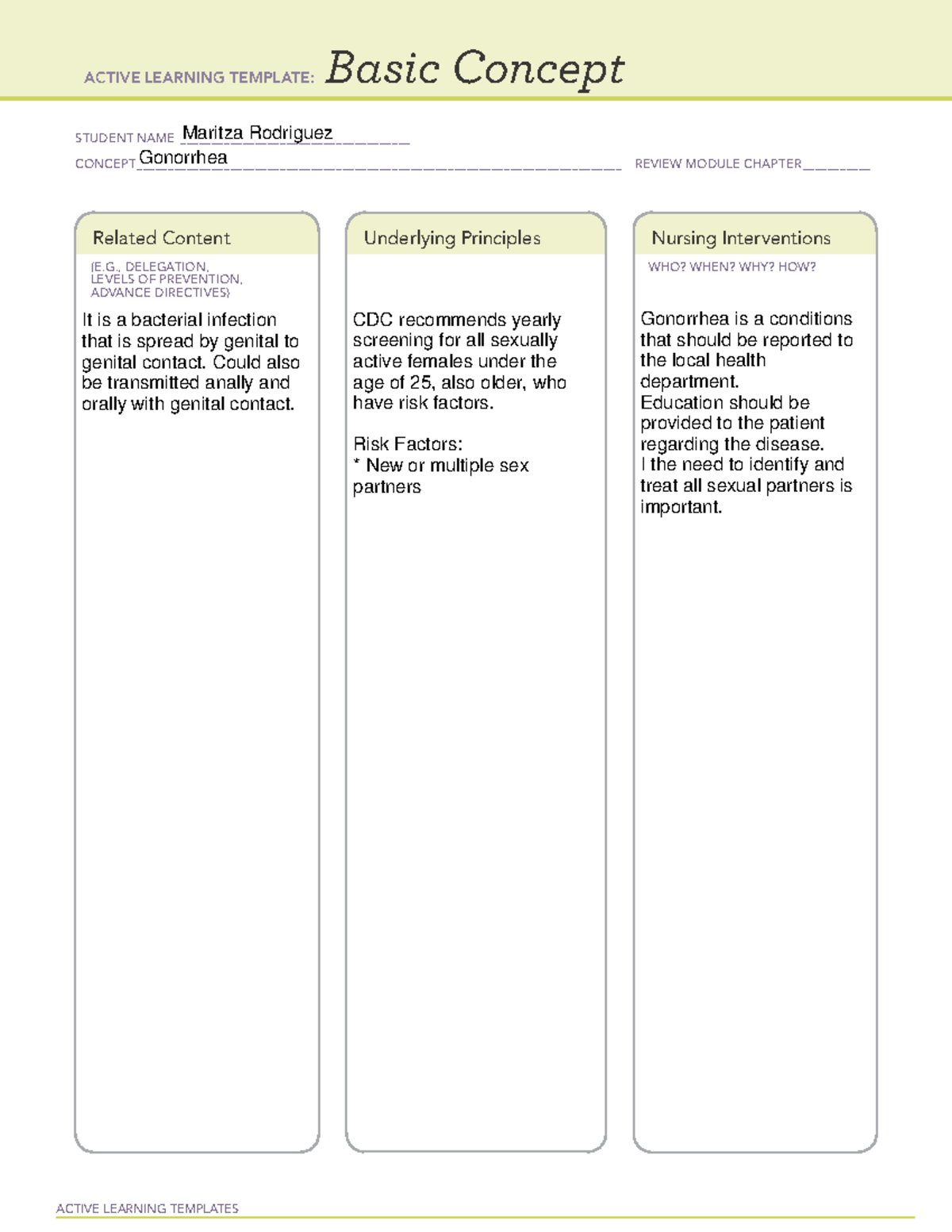 ATI practice B 2 - ATI assignment - ACTIVE LEARNING TEMPLATES Basic ...