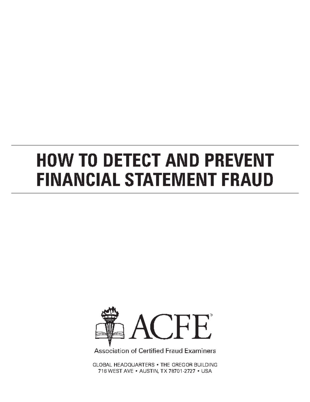 00.How to Detect and Prevent Financial Statement Fraud 2017 Chapter ...