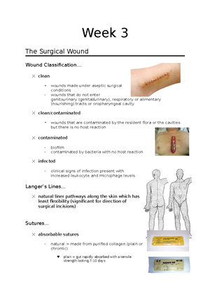 Wound Care notes wk 6 - Week 6 Complex Wounds Wounds... complex wounds ...