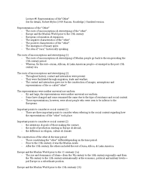 Lecture #1 “Race,” Ethnicity and Racism - Lecture #1 “Race,” Ethnicity ...
