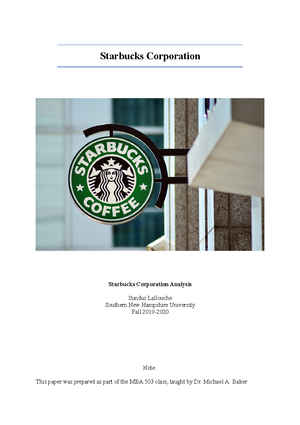 Starbucks horizontal vertical analysis 2 - Running Head: HORIZONTAL AND ...