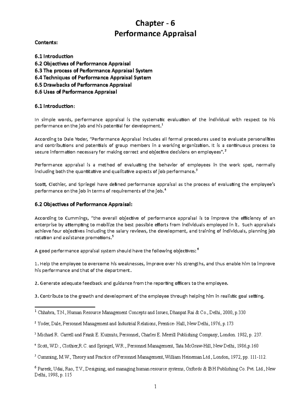 Chapter - 6- Performance Appraisal - Chapter - 6 Performance Appraisal ...