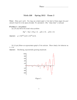 Exam 2 Practice - Review - MA 366 Purdue University Exam 2 Practice and ...