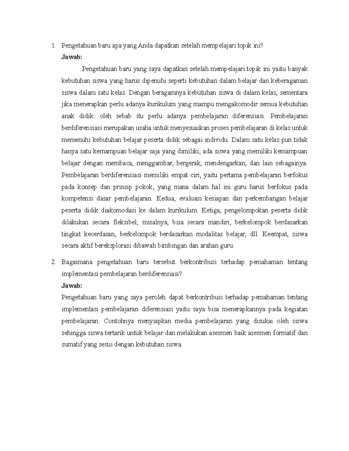 Tugas (Koneksi Antar Materi) - Pengetahuan baru apa yang Anda dapatkan setelah mempelajari topik ...