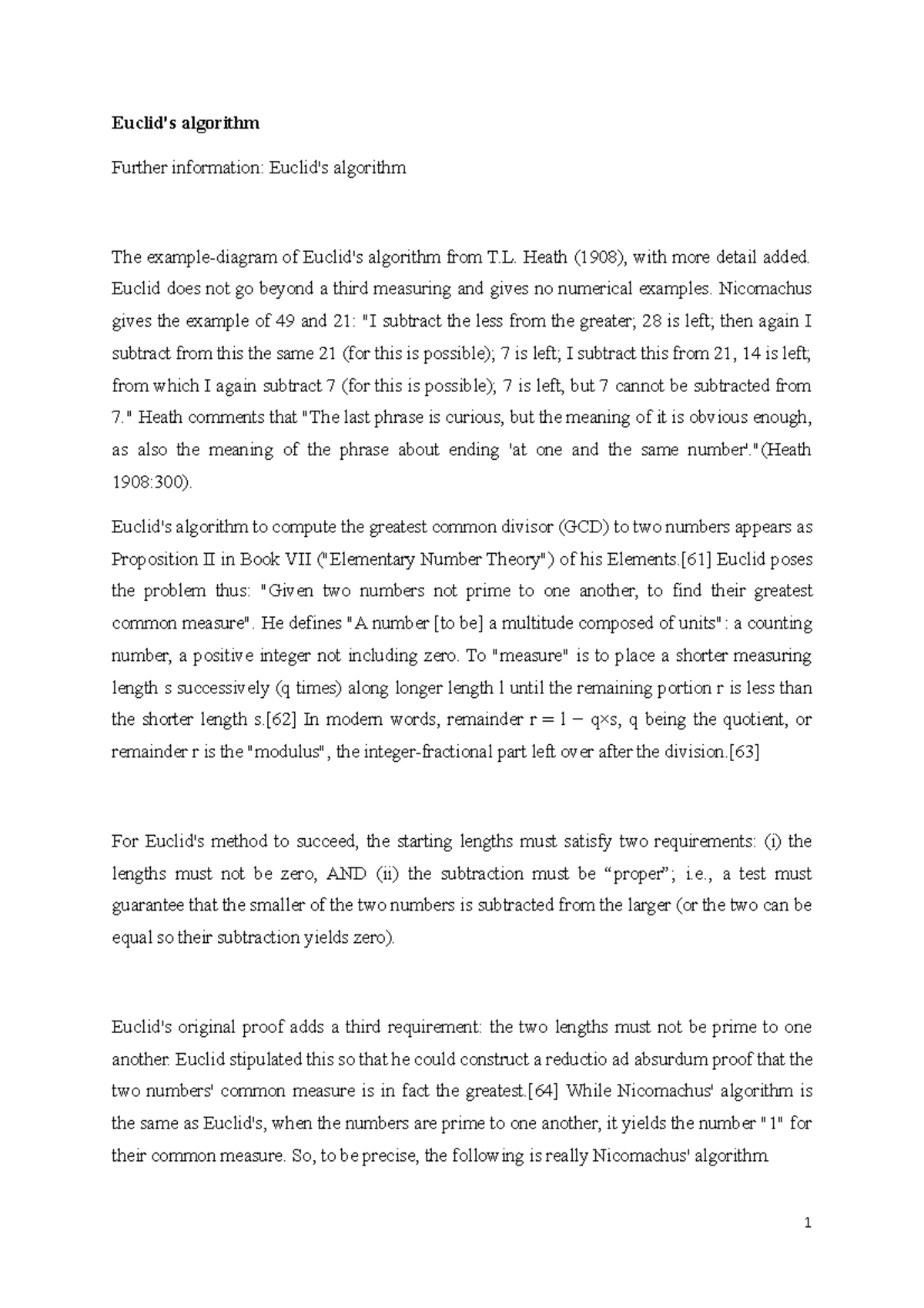 Algorithm - Copy - Euclid's algorithm Further information: Euclid's ...