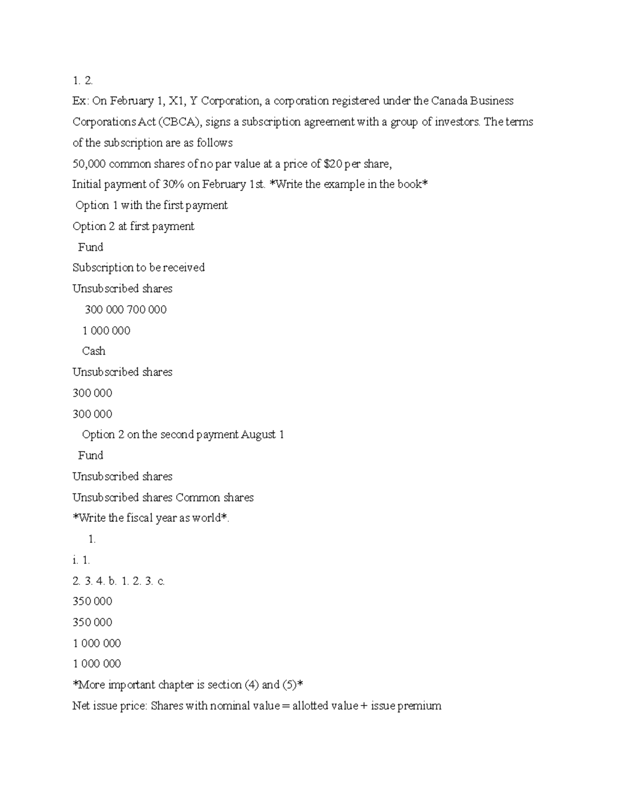 ADM1340 toutes notes -11 - 1. 2. Ex: On February 1, X1, Y Corporation ...