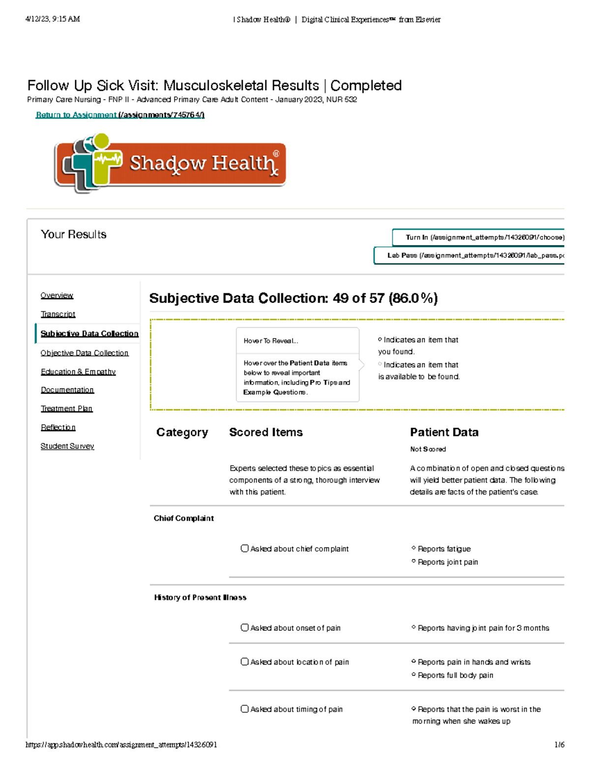 Shadow Health® │ Digital Clinical Experiences™ from Elsevier - Follow ...