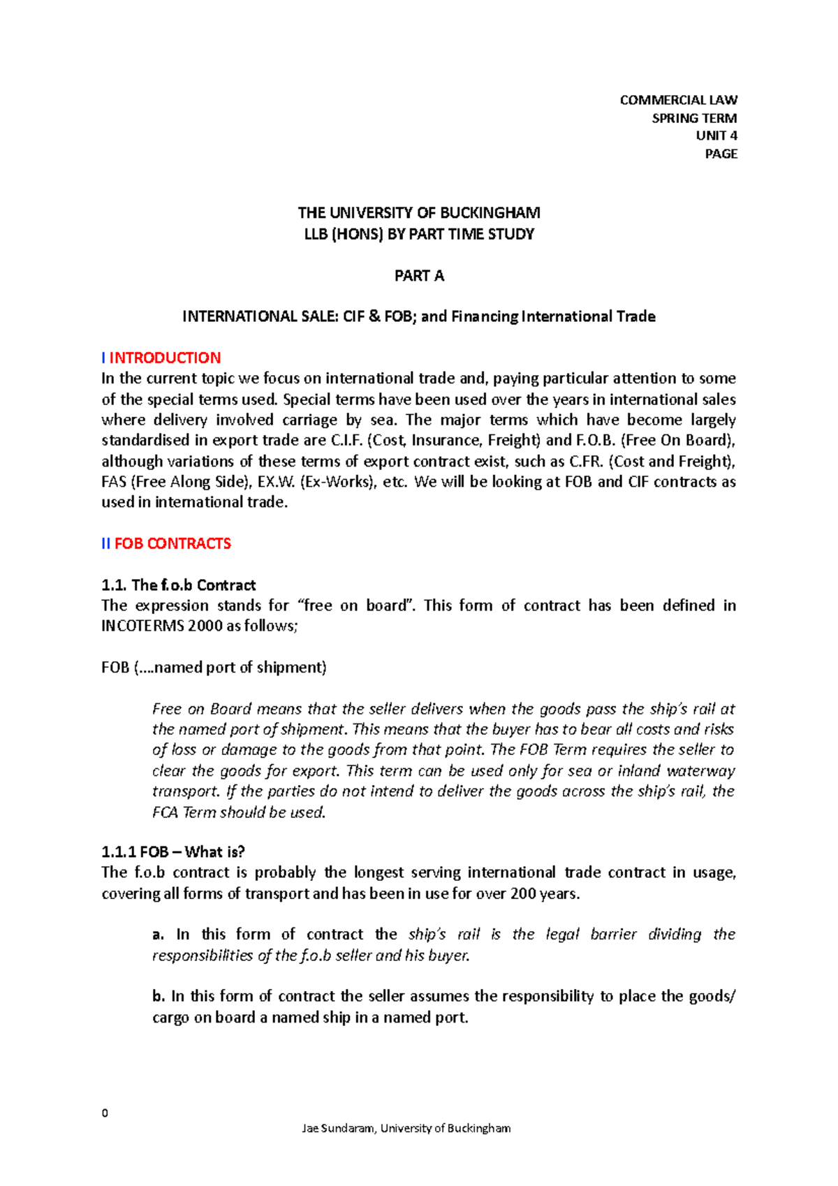 Unit4 Intro to International Trade - SPRING TERM UNIT 4 PAGE THE ...