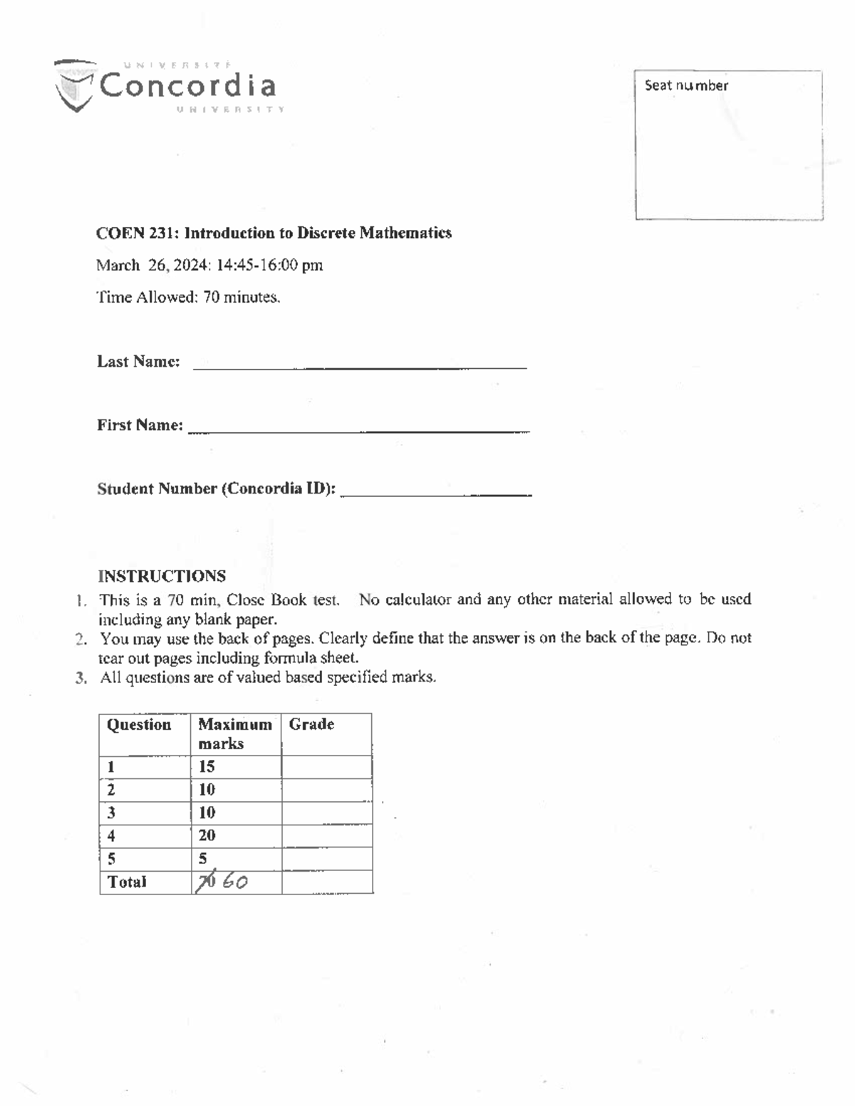 Midterm 2-solution - COEN 231 - Studocu